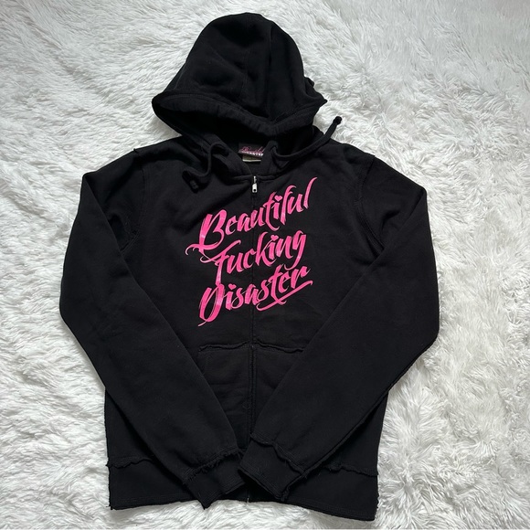 Beautiful Disaster | Tops | Nwot Vintage Beautiful Disaster Zip Up ...